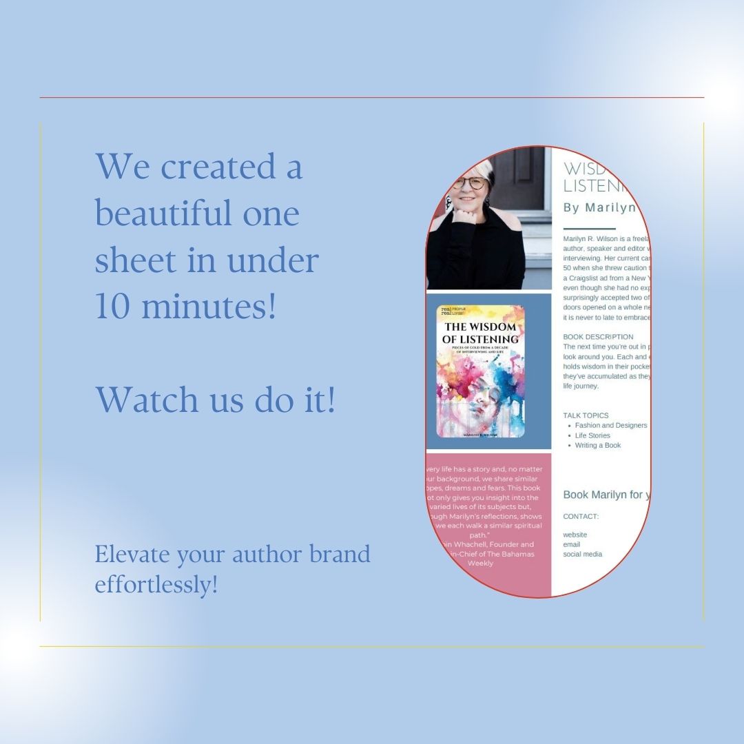 Make an Author One Sheet Step by Step | Enhance Your Author Brand with ...